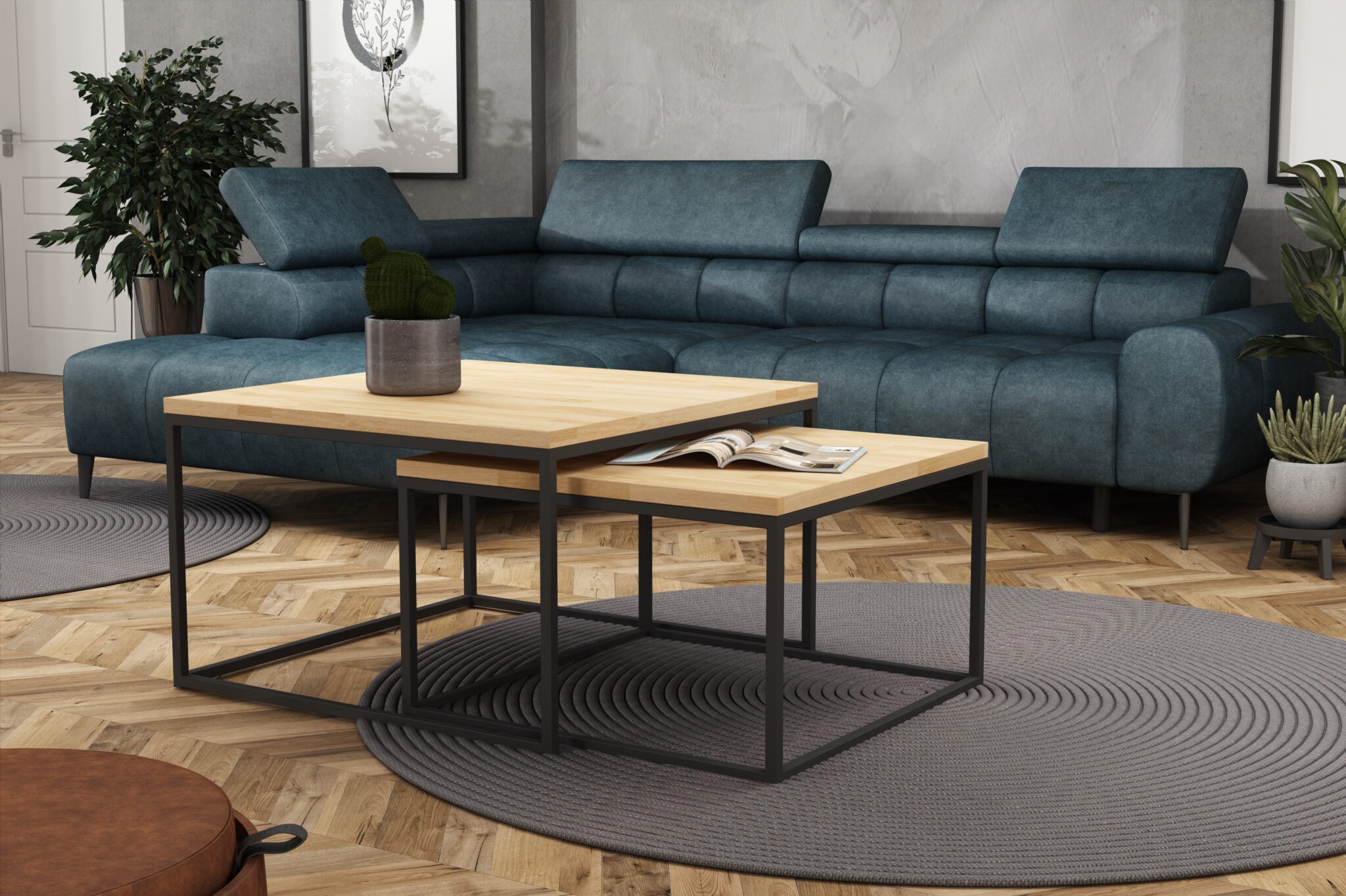 Meble industrialne, loftowe, metalowe do salonu - Wermondo